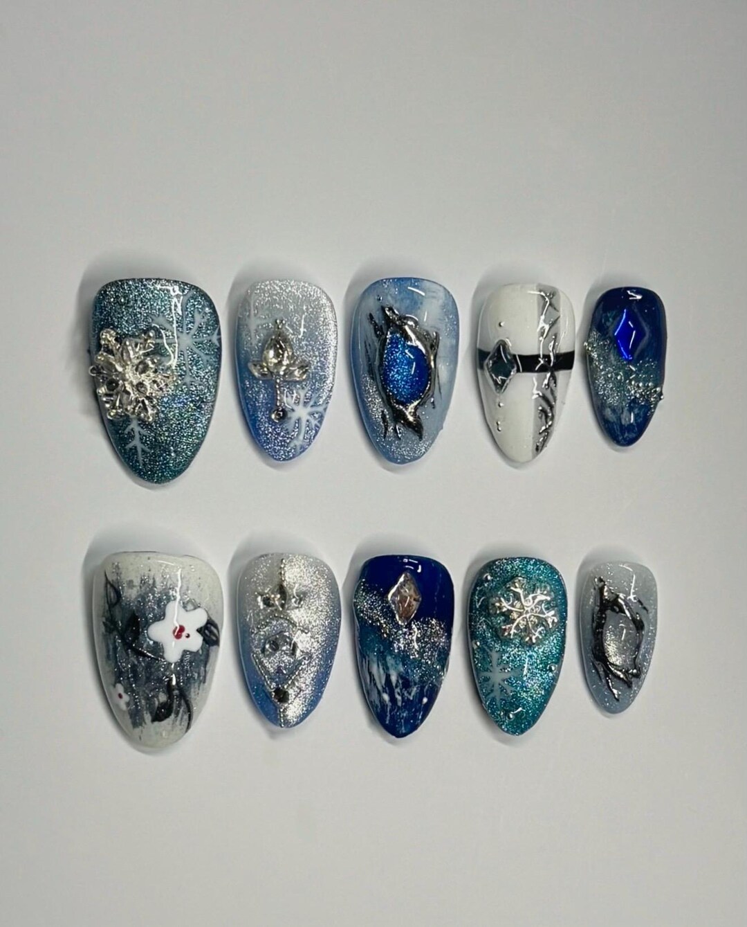 Zayne-inspired Press-on Nails | Love & Deep Space Anime Nail Art - Etsy