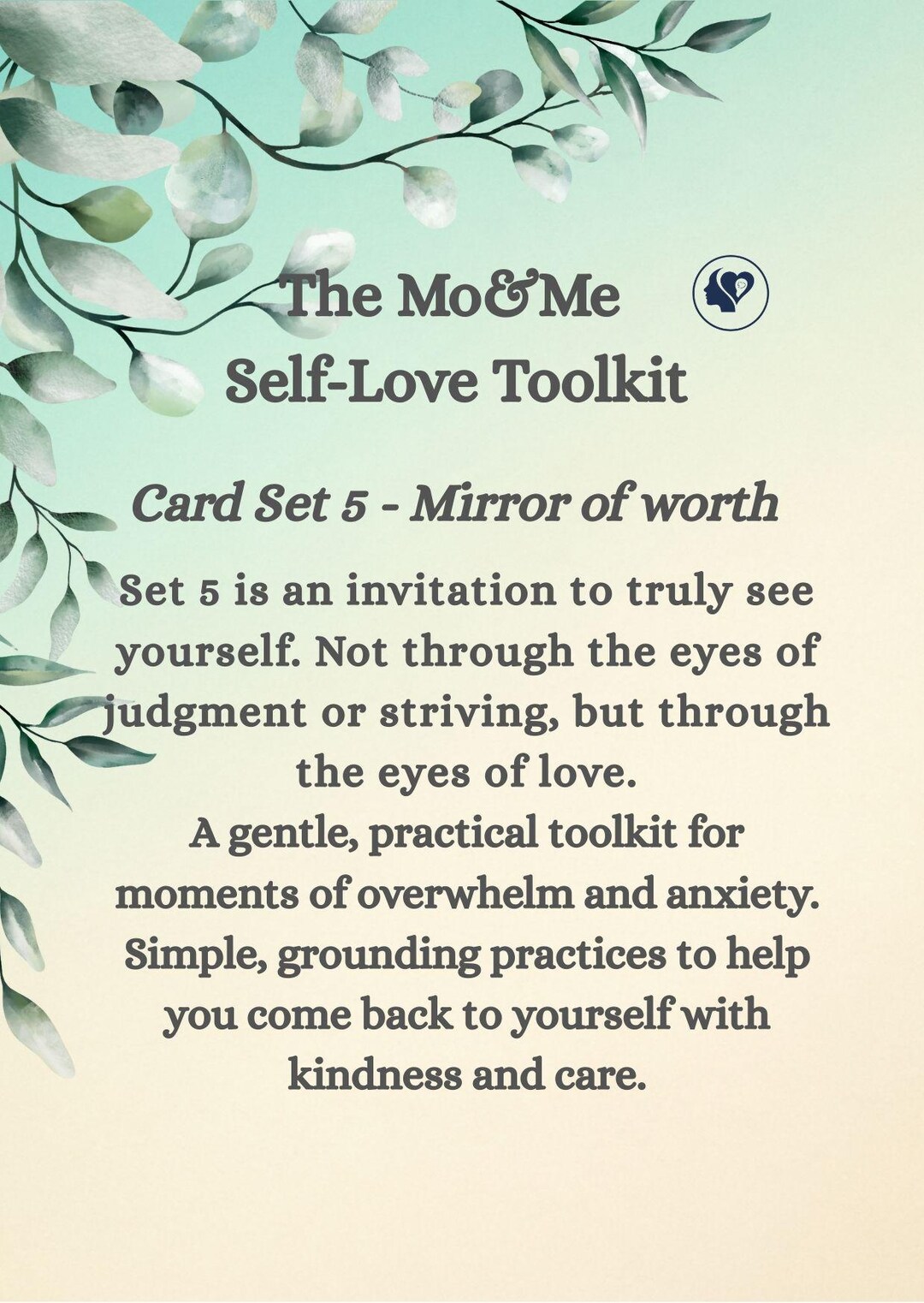 Self-love Toolkit Card Set 5 | Mirror of Worth | Emotional Safety ...