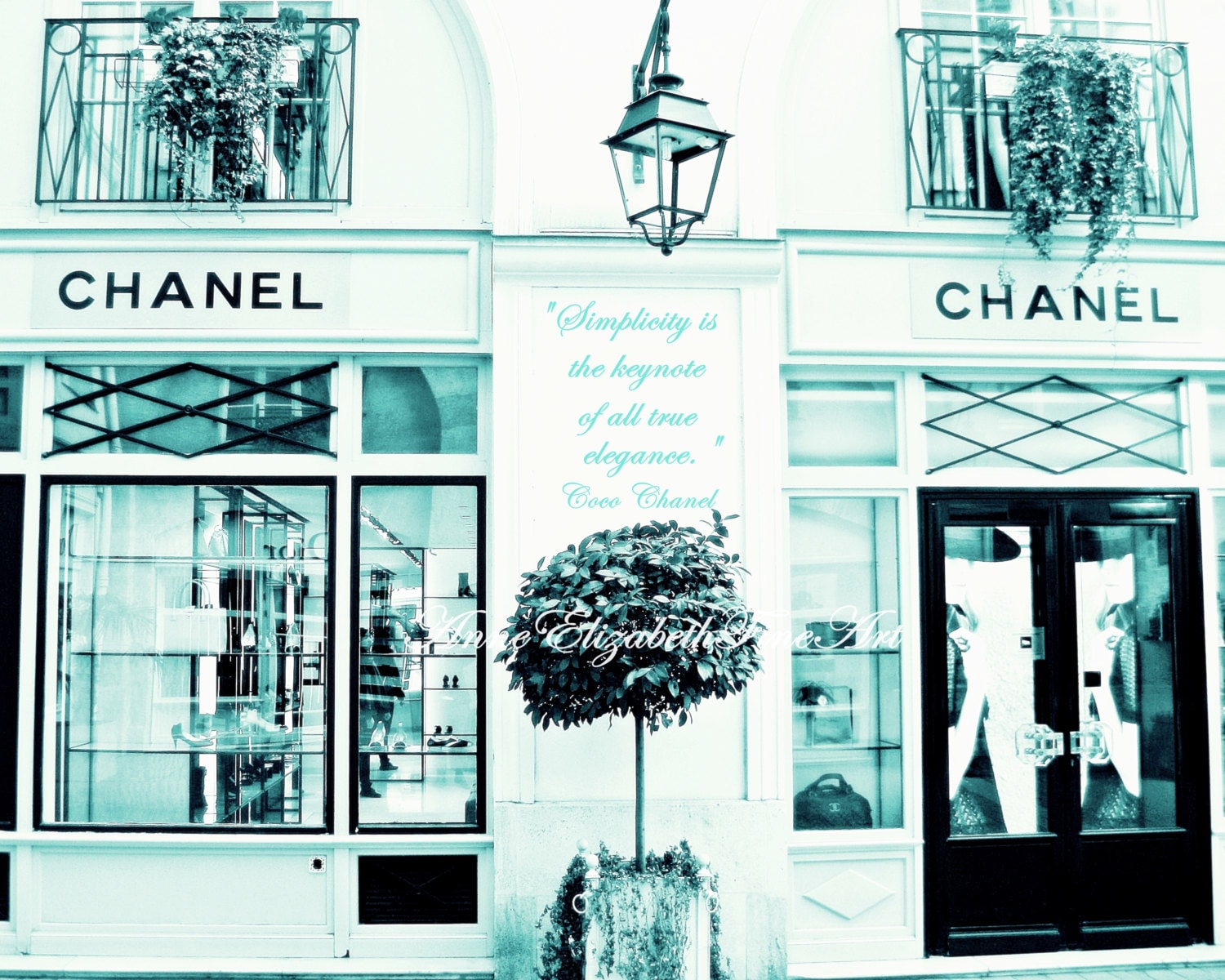 Chanel Wall Art-boutique Print Photograph-turquoise Fashion - Etsy