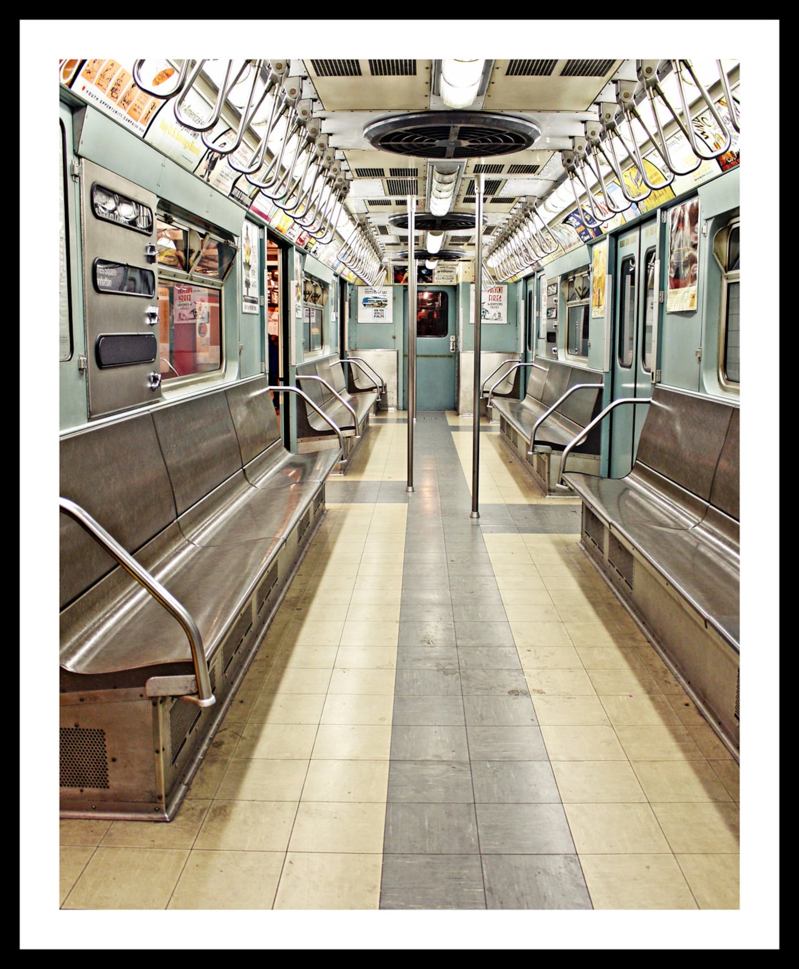 New York Photography Blue Subway Car NYC Subway Art Train | Etsy