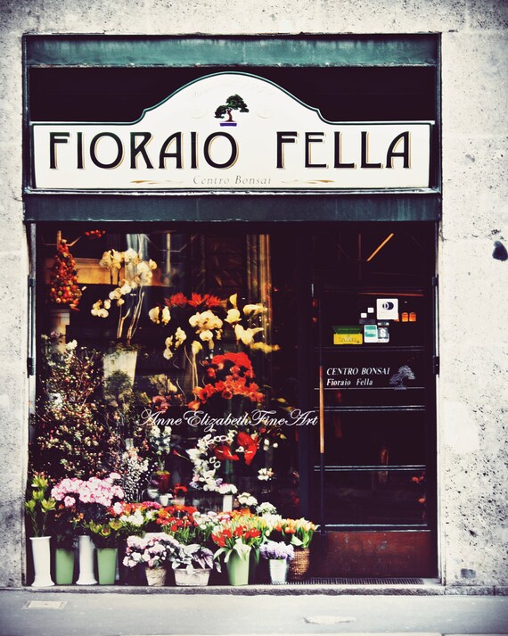 Italian Flower Shop-8 x 10 Fine Art | Etsy