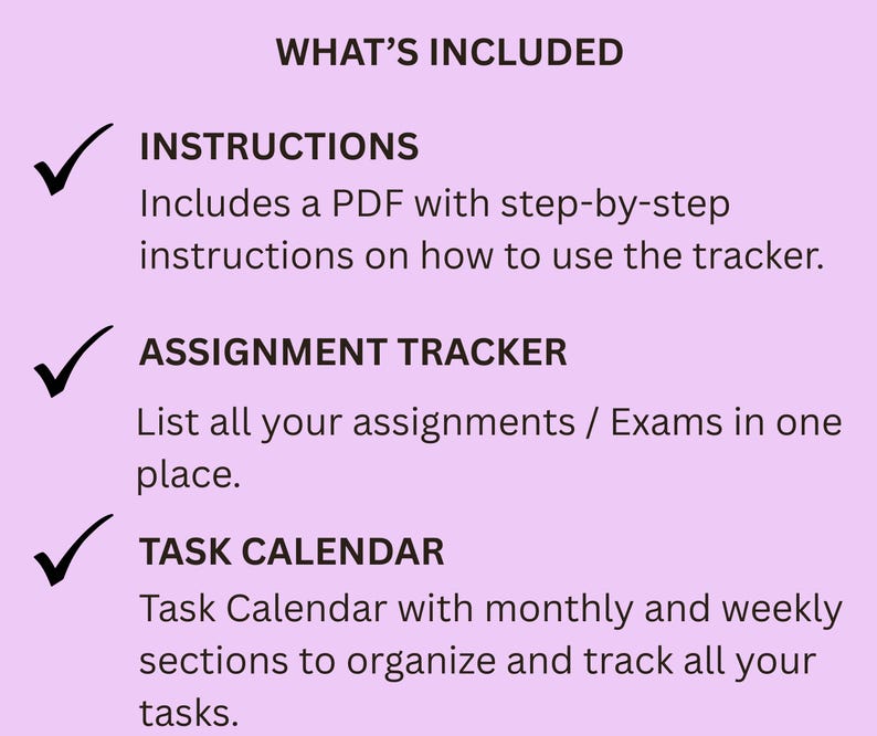 Student Planner | Tracker Academic Planner | Assignment Tracker ...