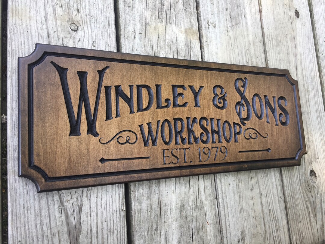 Custom Workshop Sign Custom Wood Sign Woodshop Sign Garage - Etsy
