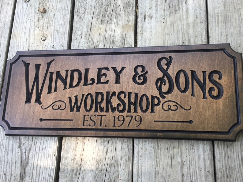 Custom Workshop Sign Custom Wood Sign Woodshop Sign Garage - Etsy