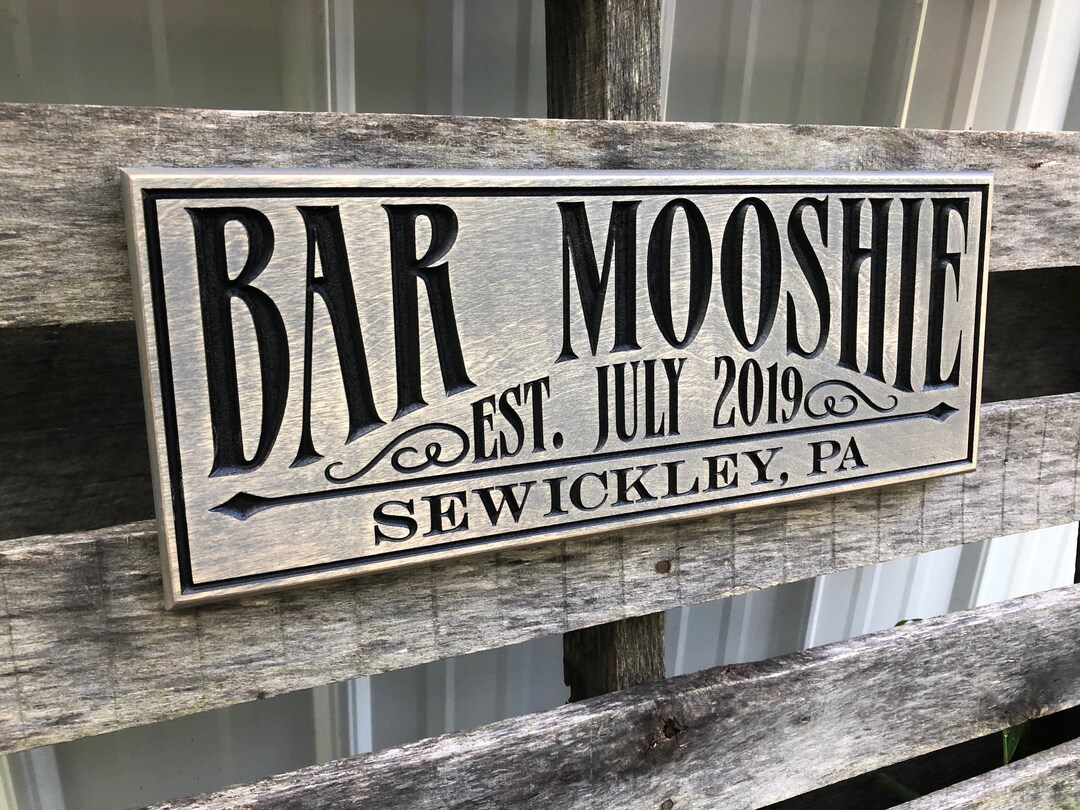 Custom Bar Sign Pub Sign Personalized Sign Distressed Wood - Etsy