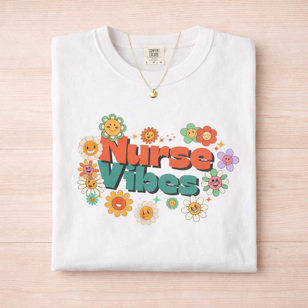 Nurse Vibes Shirt Cute Nurse T Shirt Floral Nurse Tee Nurse Gift ...
