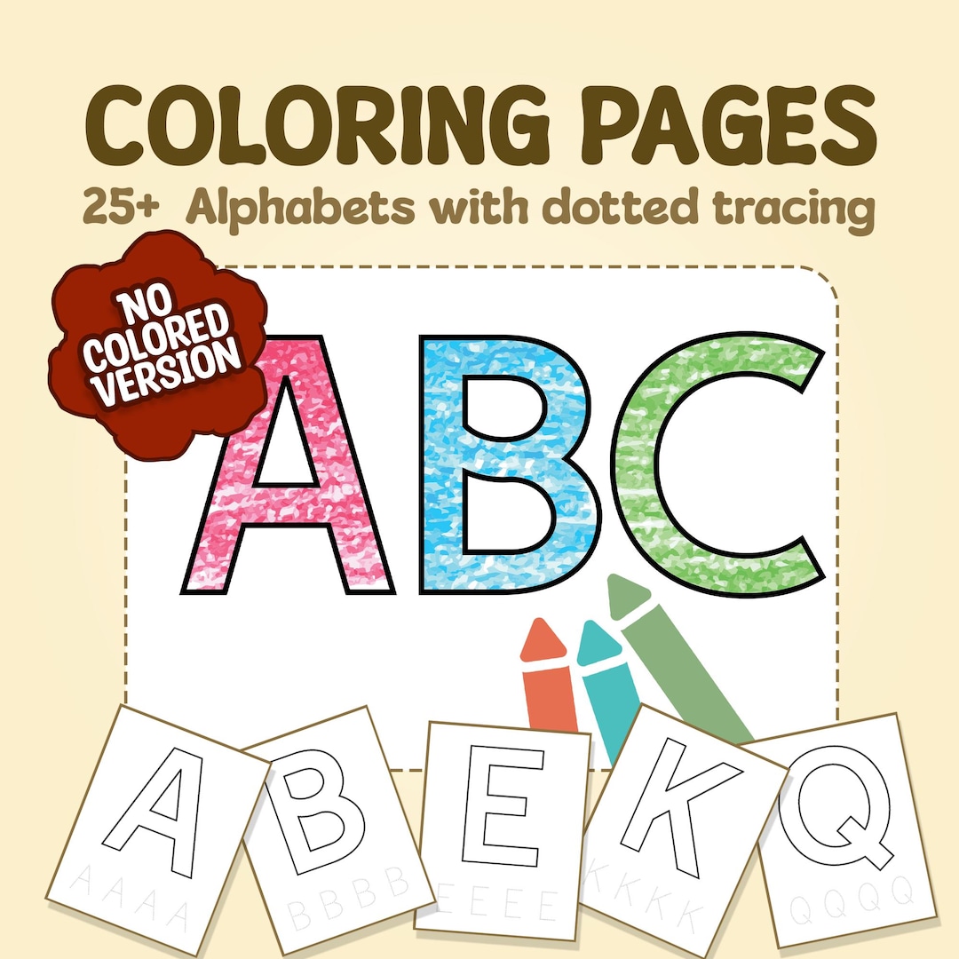 Alphabet Tracing and Coloring Worksheets A-Z | Abc Tracing Printable ...