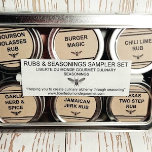 Rubs & Seasonings Sampler Set Half Ounce Tins - Etsy