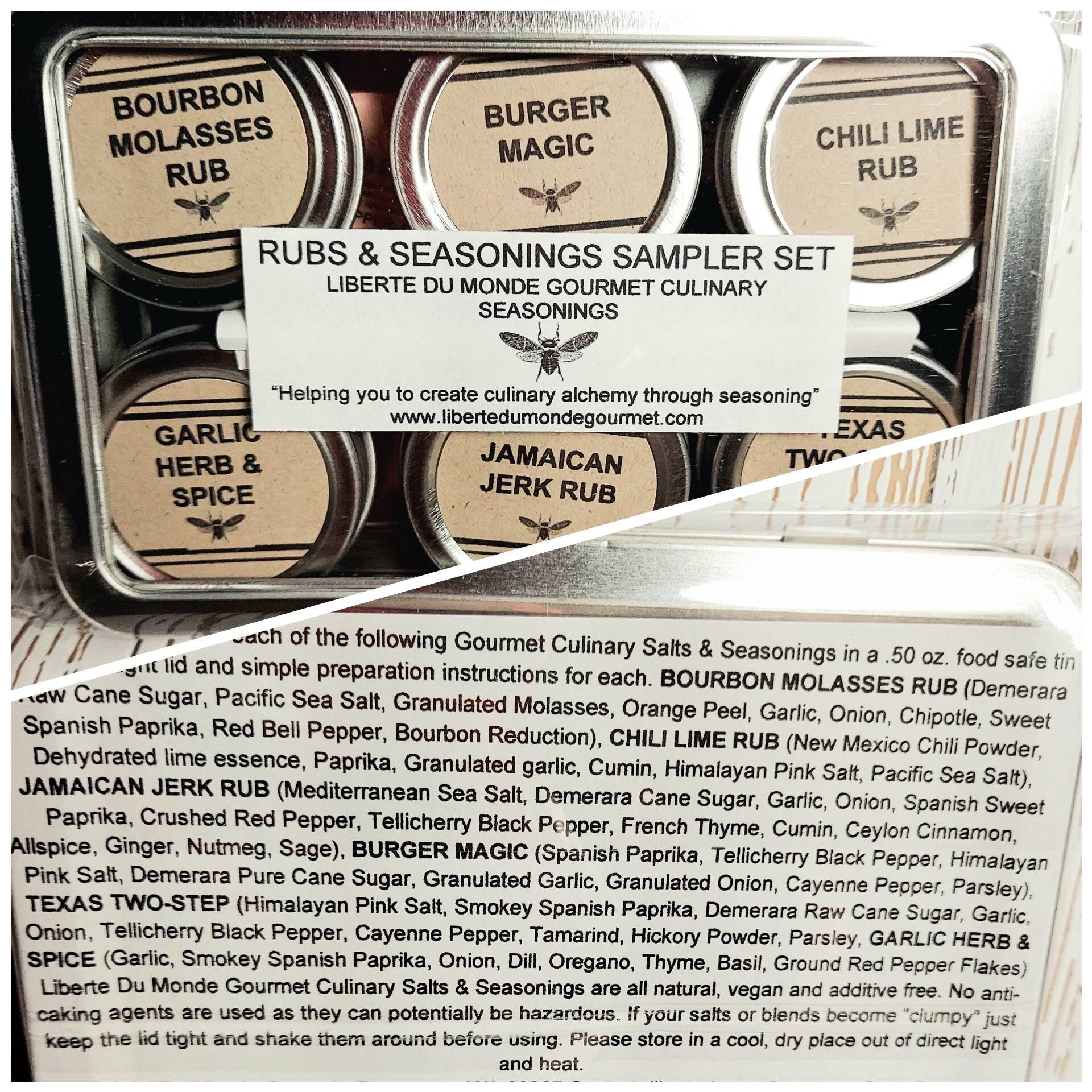 Rubs & Seasonings Sampler Set Half Ounce Tins - Etsy