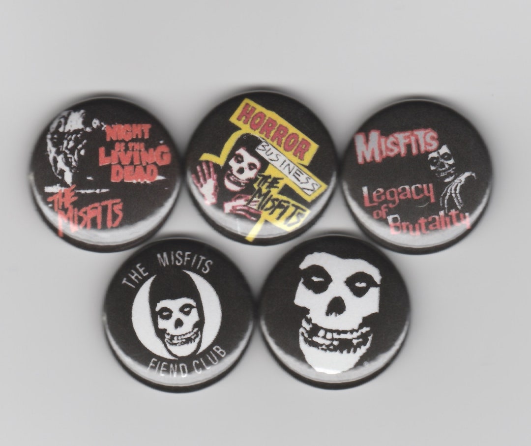 Misfits Set of 5 1 Pin Back Buttons or Magnets - Etsy