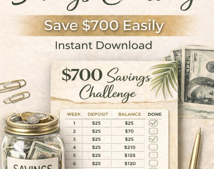700 Saving Challenge Printable - Etsy Canada