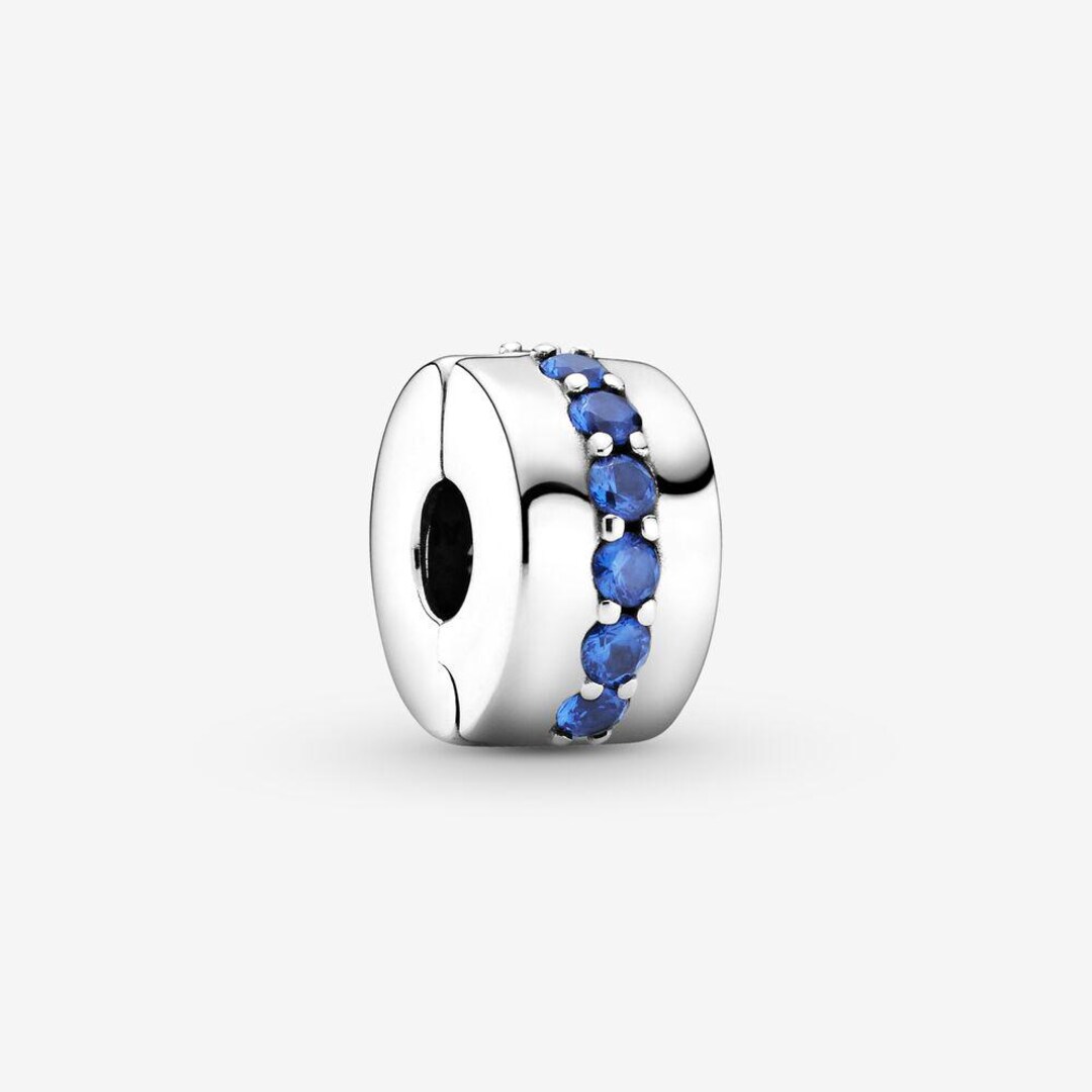 Silver Pandora Blue Sparkle Clip Charm With Gift ALE S925 Bag - Etsy