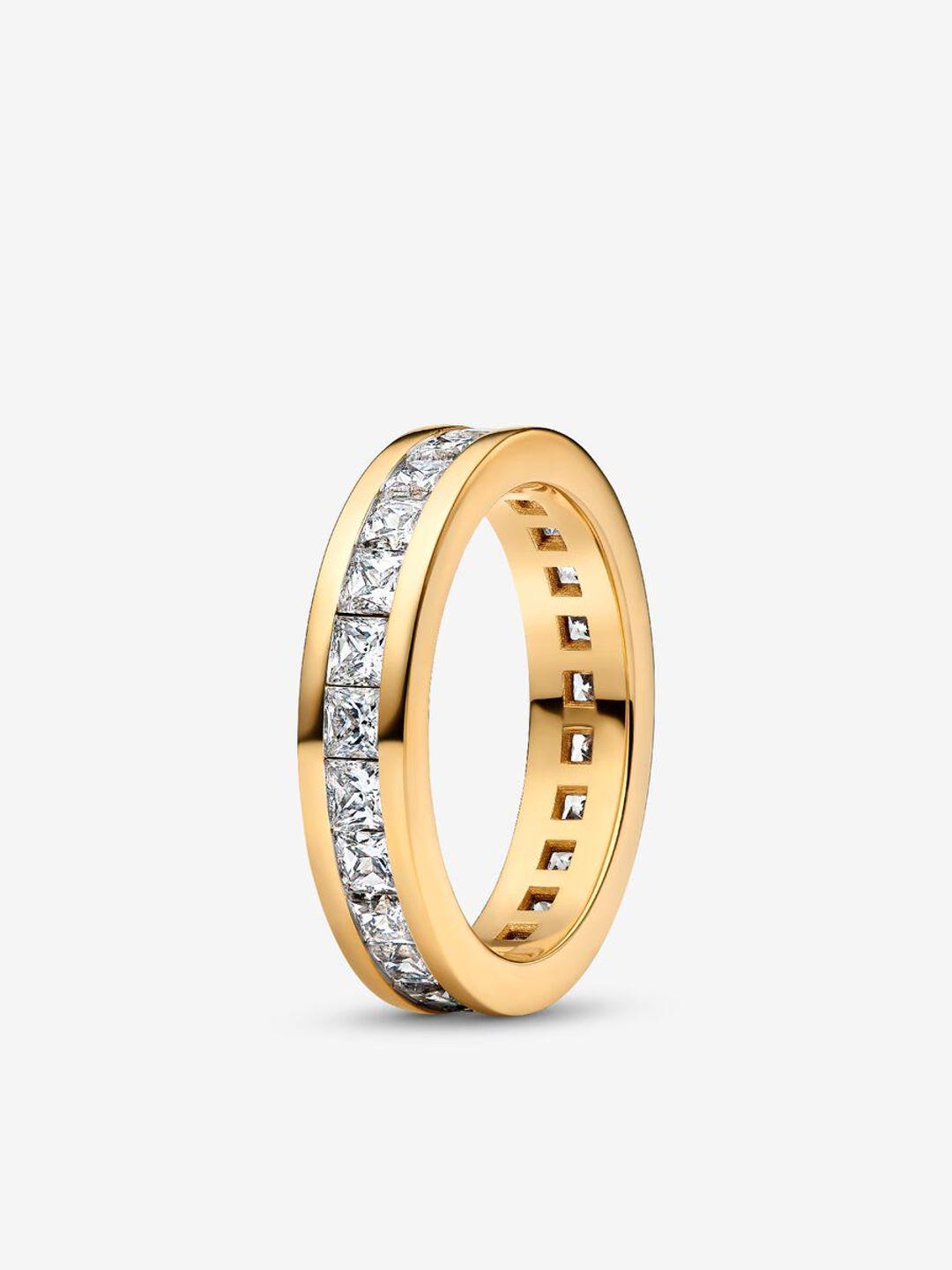 Pandora Eternal and Halo Oval Glitter Ring Set - Etsy