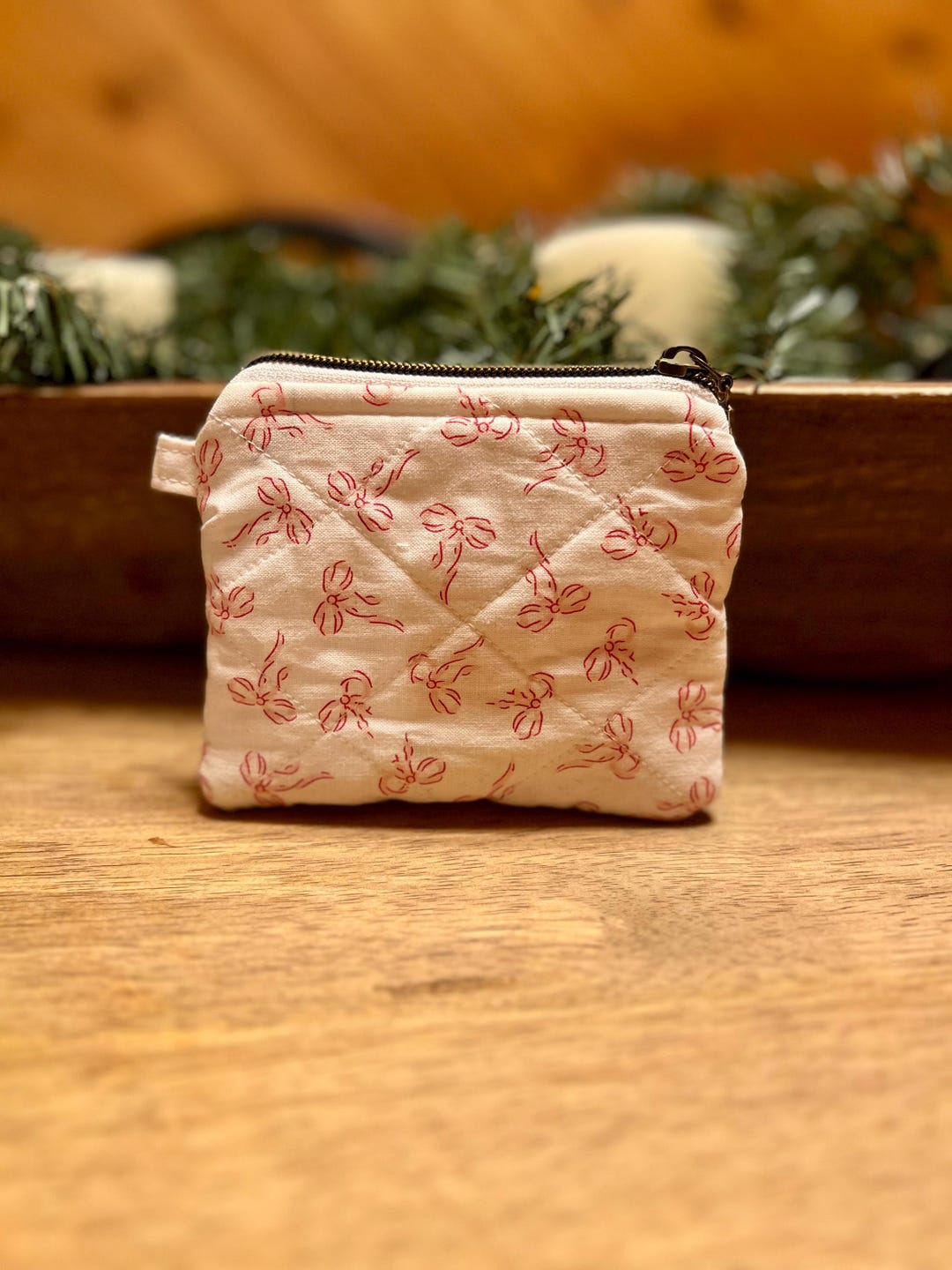 Handmade Quilted Coin Purse | Zippered Cotton Pouch - Etsy
