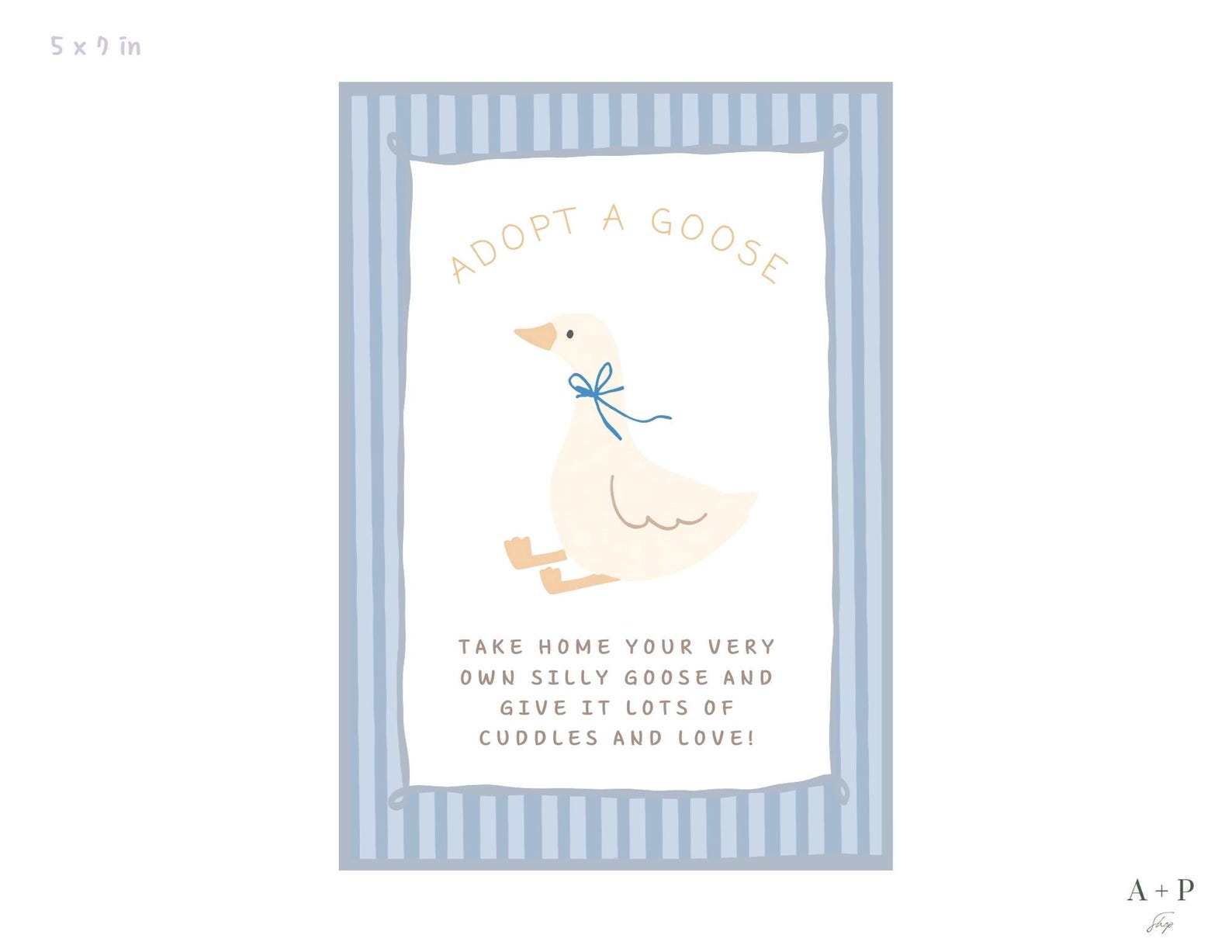 Editable | Adopt A Silly Goose | Sign | Certificate - Etsy