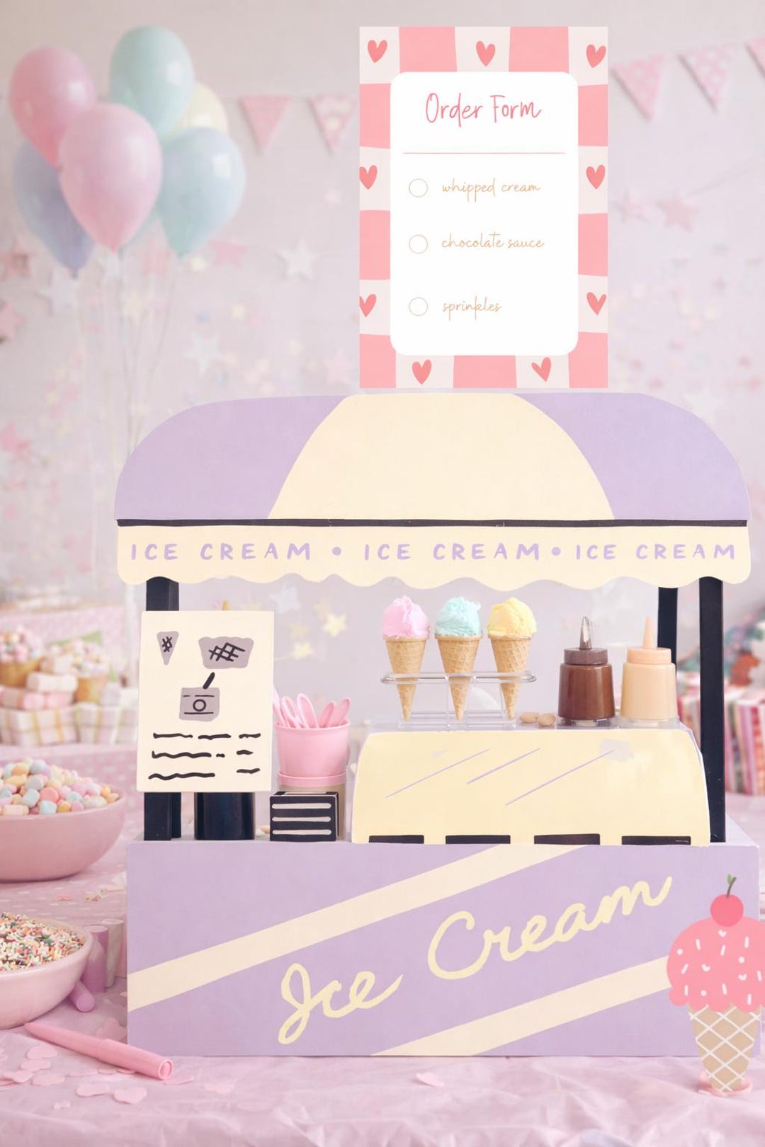 Editable | Ice Cream Order Form | Party - Etsy