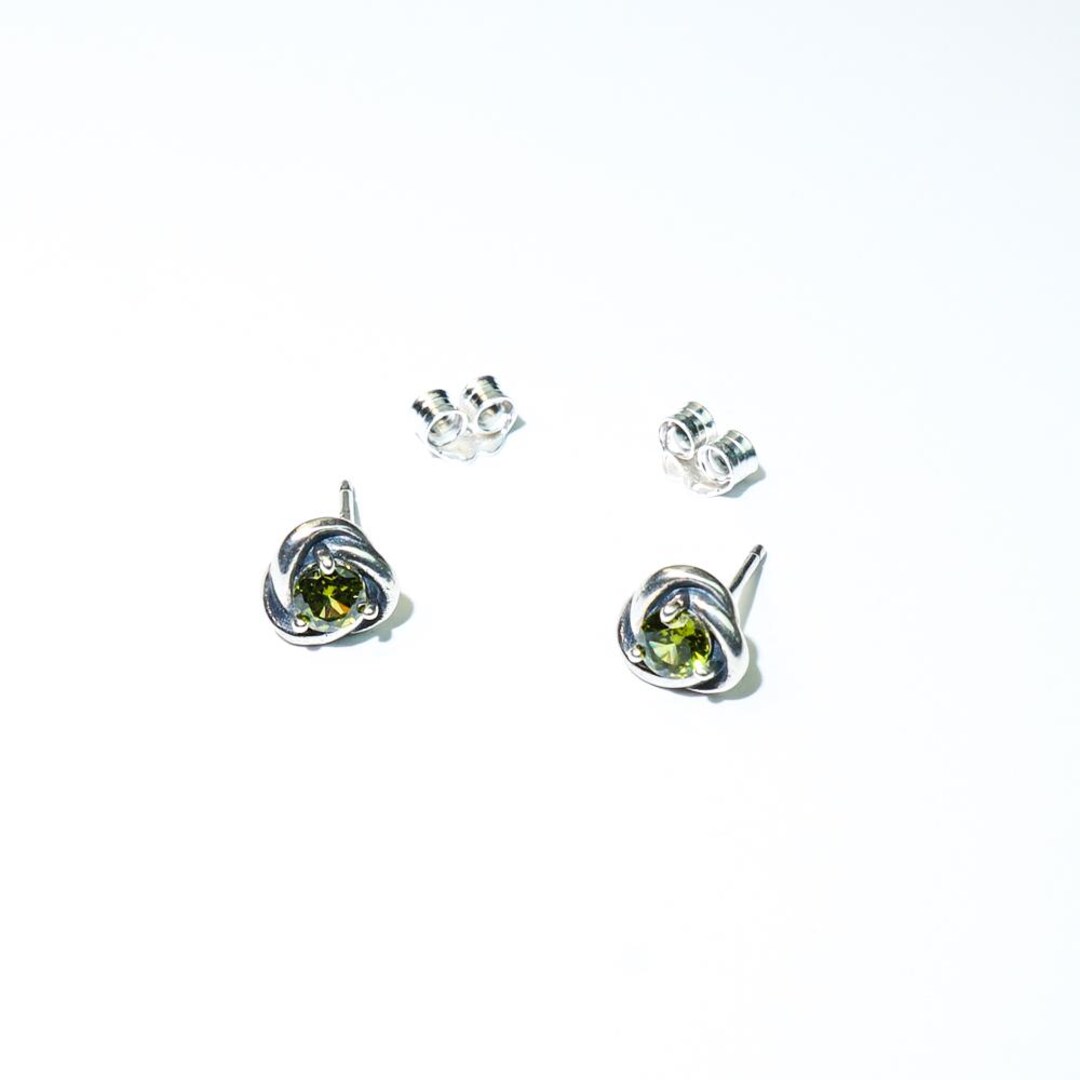 Pandora August Birthstone Eternity Circle Stud Earrings Ale S925 - Etsy