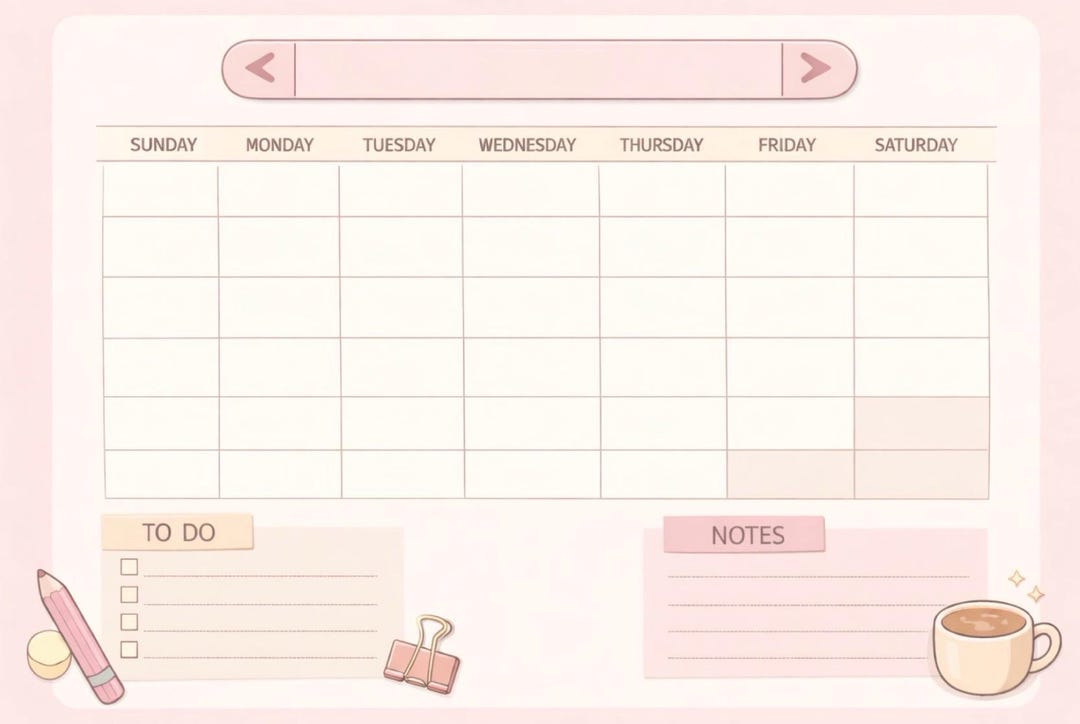Aesthetic Digital Study Planner & Calendar - Etsy