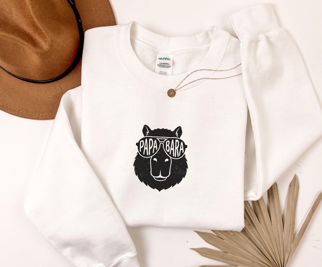 Funny Capybara Dad Sweatshirt | Capibara Dad Crewneck, Cute Rodent ...