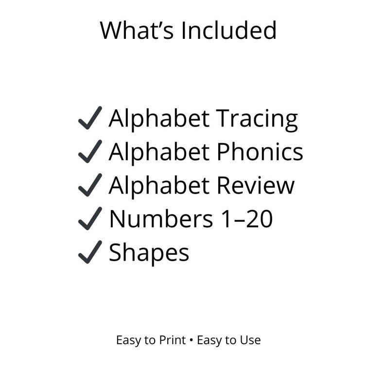 Preschool Learning Starter Pack | Alphabet Phonics Numbers Shapes ...