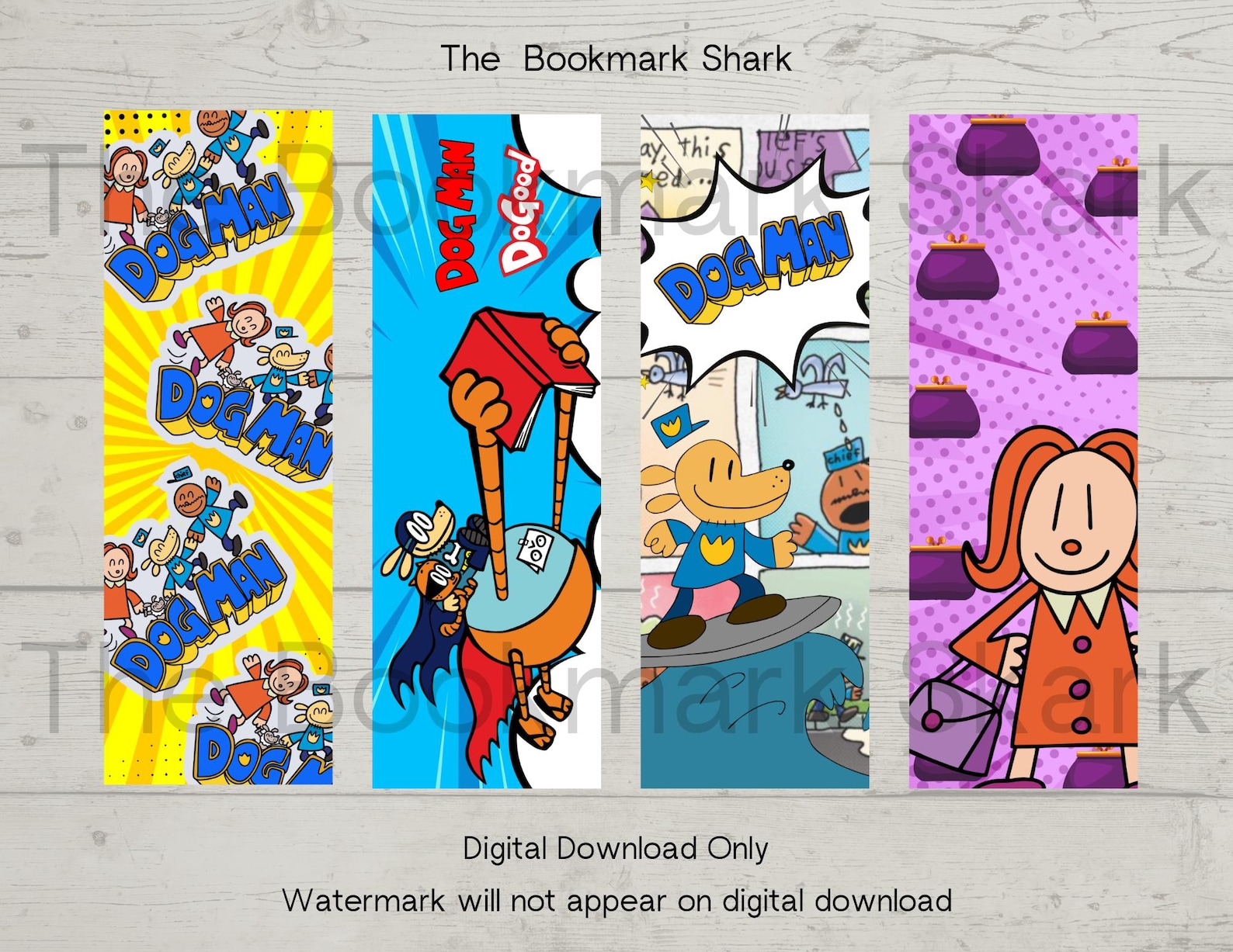 Dog Man Bookmarks: Funny Comic Style Reading Incentives (digital ...