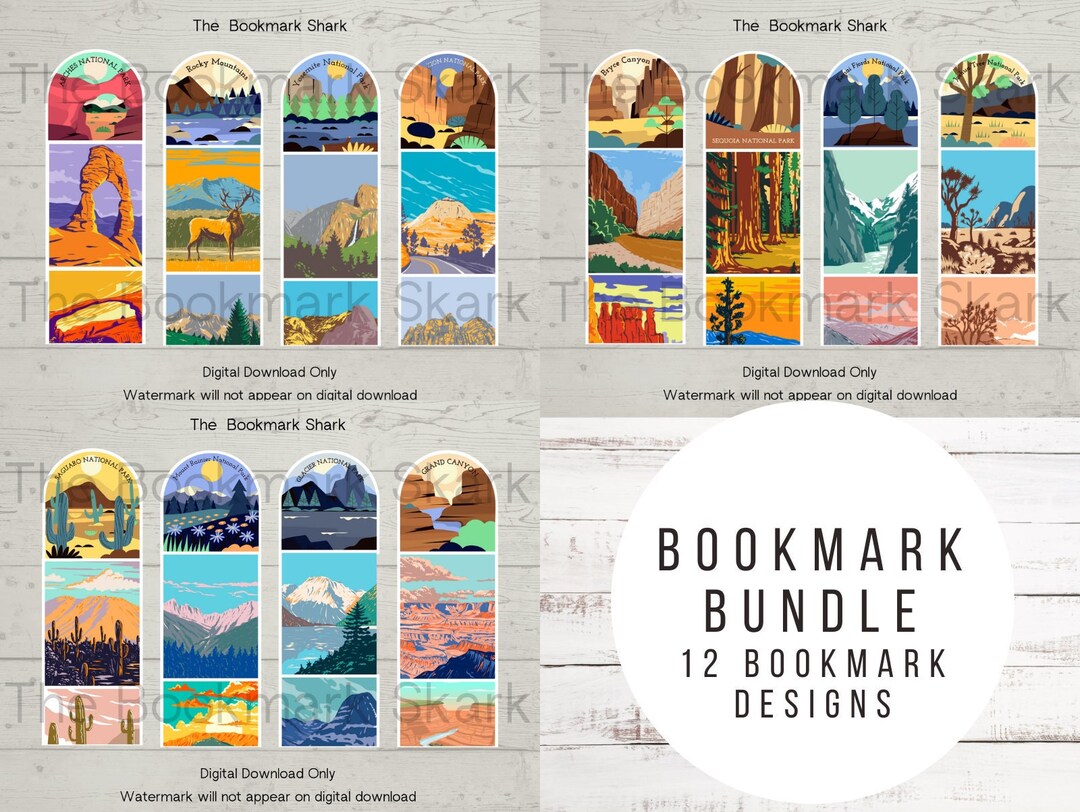 BULK National Parks Digital Bookmarks | Yosemite Download Bookmarks ...