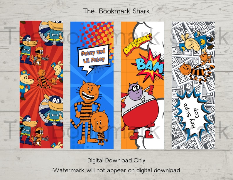 Dog Man Bookmarks: Funny Comic Style Reading Incentives (digital ...