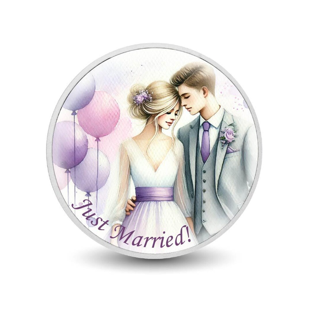 Romantic Pastel Wedding Bliss 1oz Silver Coin - Etsy