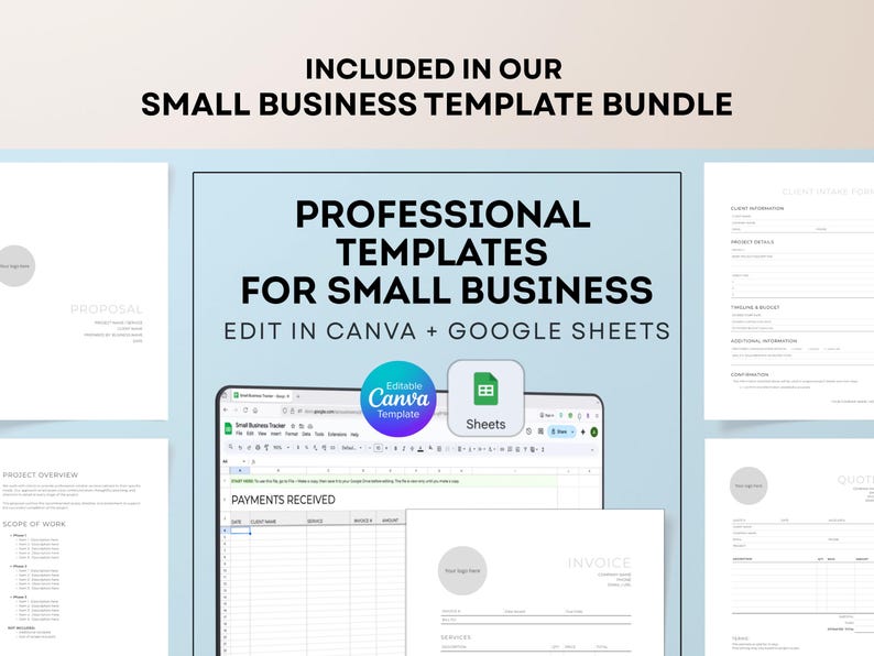 Editable Invoice & Receipt Template | Canva Document for Small Business ...