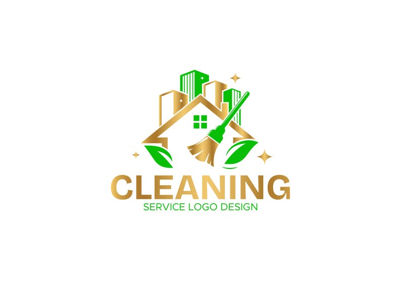 Professional Eco Cleaning Logo | Modern Residential & Commercial ...