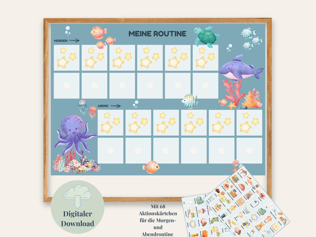 Children's Routine Planner (printable) | Morning and Evening Routine ...