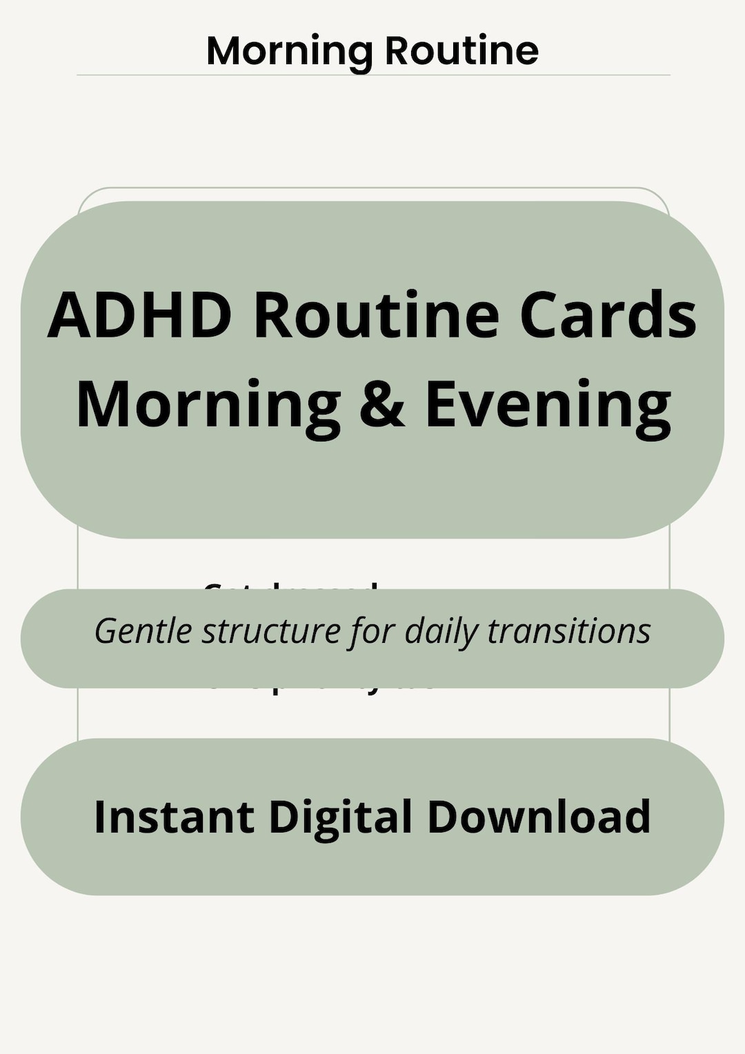 ADHD Routine Cards Printable | Morning & Evening Routine Checklist ...