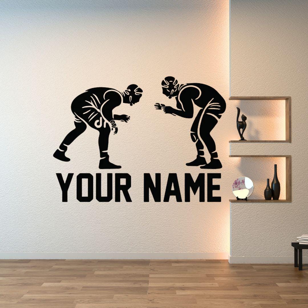 Personalized Wrestling Wall Decal • Face-off Mural Decoration - Etsy