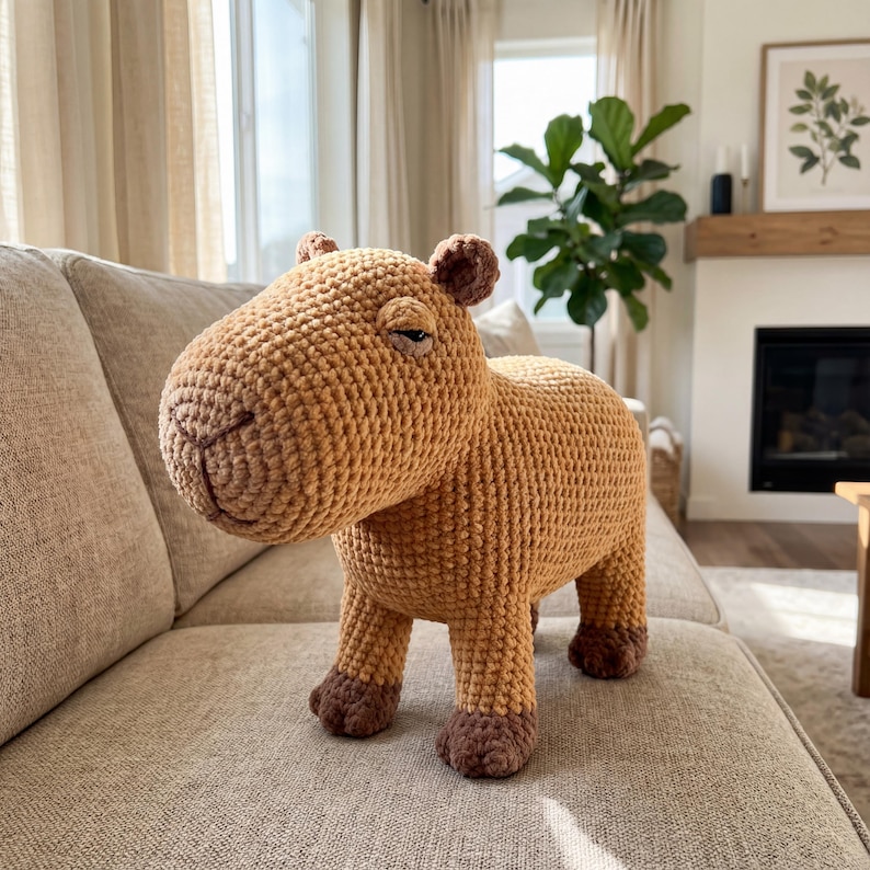 Capybara Amigurumi Crochet Pattern, Plush Toy (PDF Pattern) - Etsy