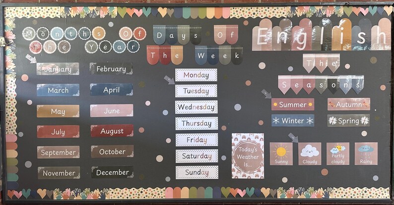 Boho Classroom Decor- 15-piece Neutral Theme Set - Etsy