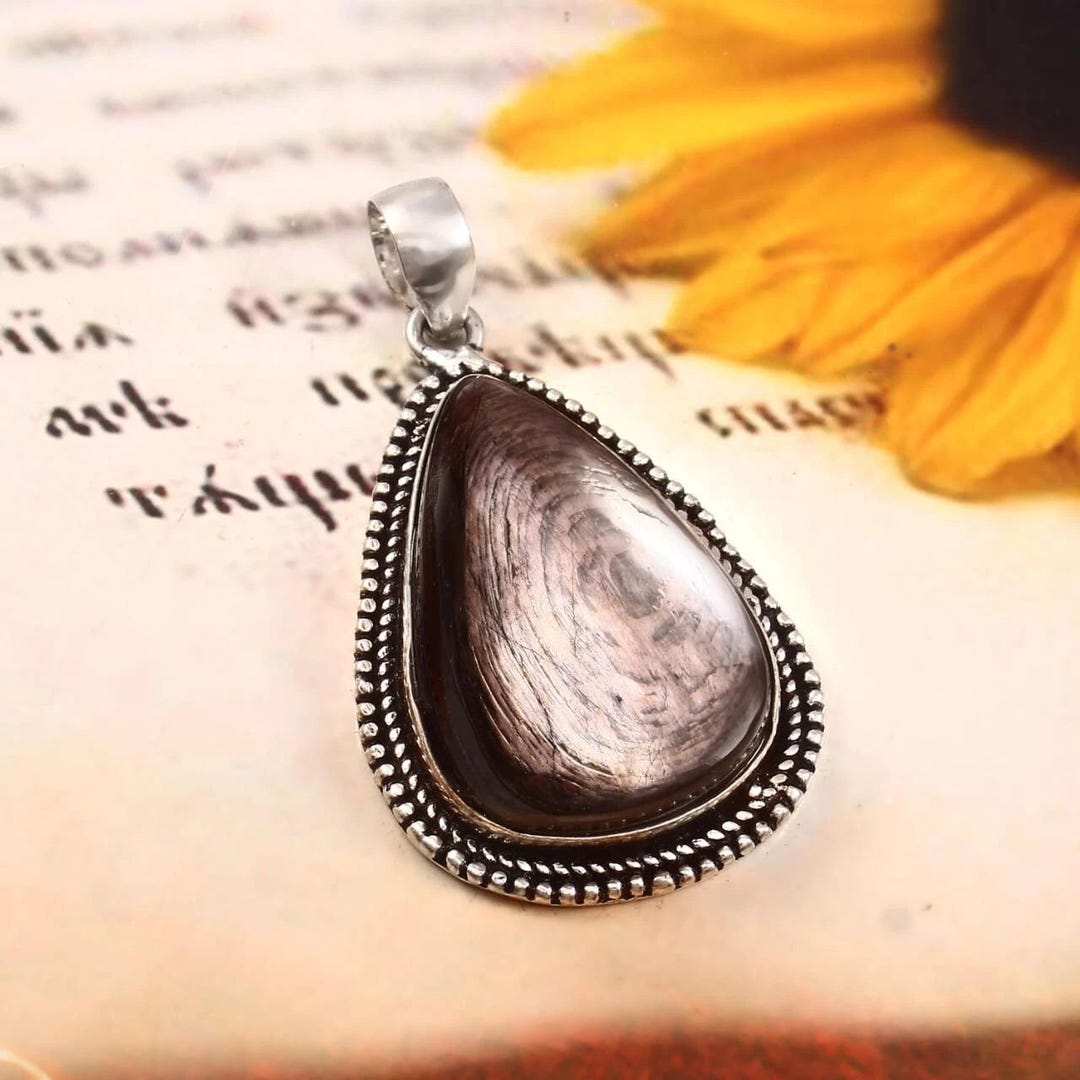 Handmade Hypersthene Silver Pendant – Natural Gemstone Jewelry Gift for ...