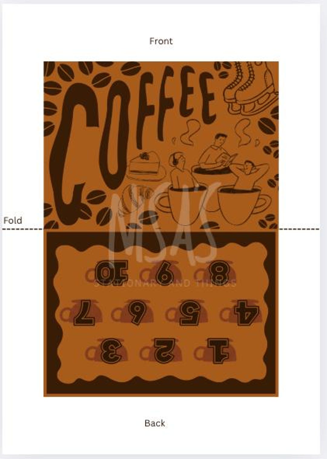 Printable Stap/punch Card (coffee) - Etsy