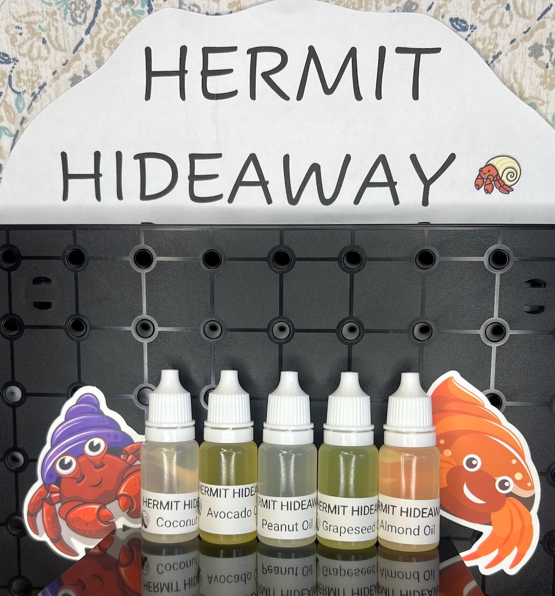 Hermit Crab Feeding Oils – 5 Oil Variety Pack, Cold Pressed, Unrefined ...