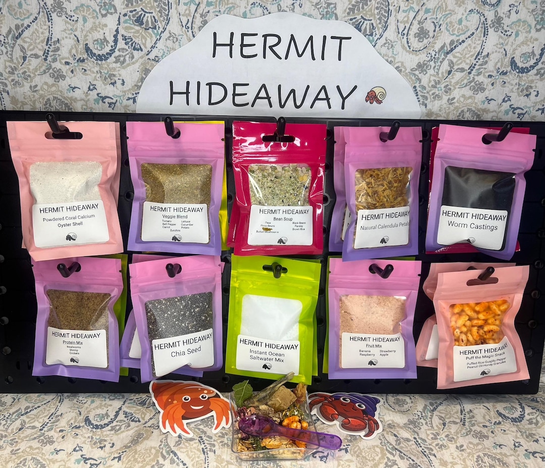 Hermit Crab Complete Food Meal Starter Kit Bundle- Everything You Need ...