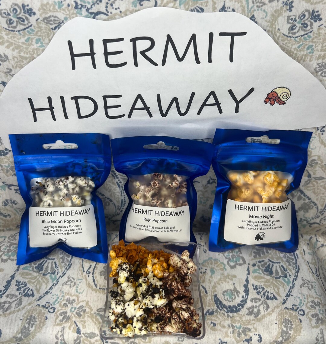 Hermit Crab Food- Amish Popcorn Trio- Treat Snack Blueberry Cayenne ...