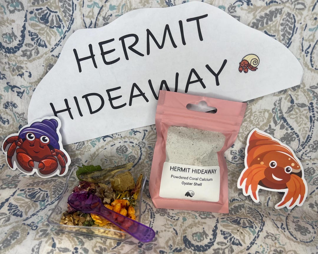 Powdered Coral Calcium and Oyster Shell- Hermit Crab Essential Food ...