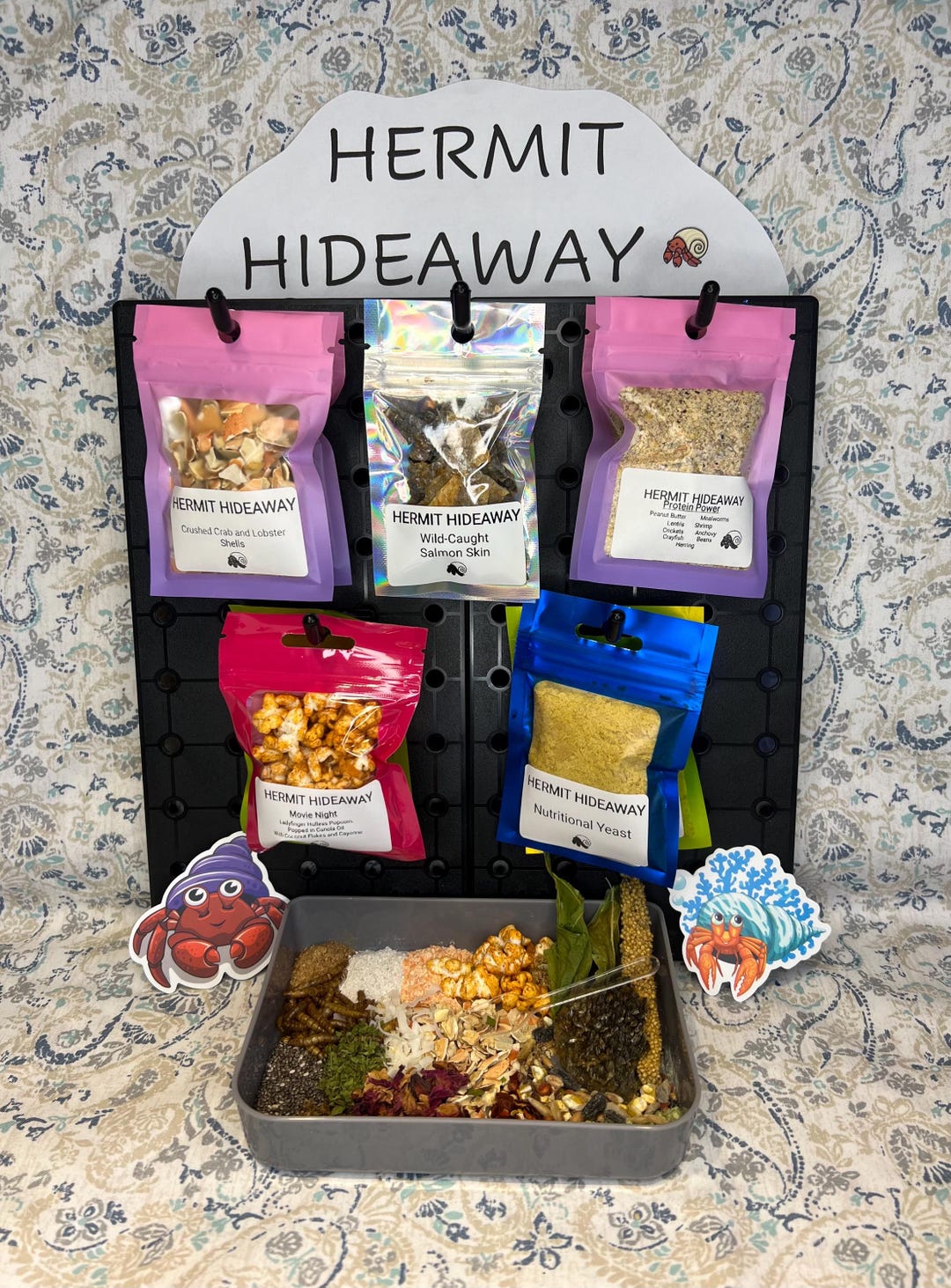 Hermit Crab Supplemental Food Bundle- Snacks Treats- Crab and Lobster ...