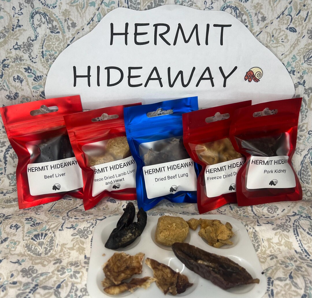 Hermit Crab Food- Carnivore Meat Pack- Beef, Duck, Pork, Lamb ...