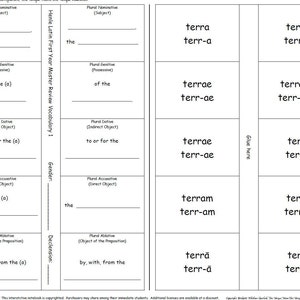 Henle Latin First Year Interactive Notebook Part 1 (challenge A Aligned ...