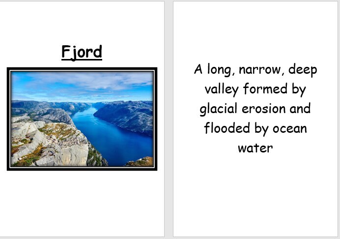 168 Geography and Landform Double-sided Printable 4 X 6 Index Cards - Etsy