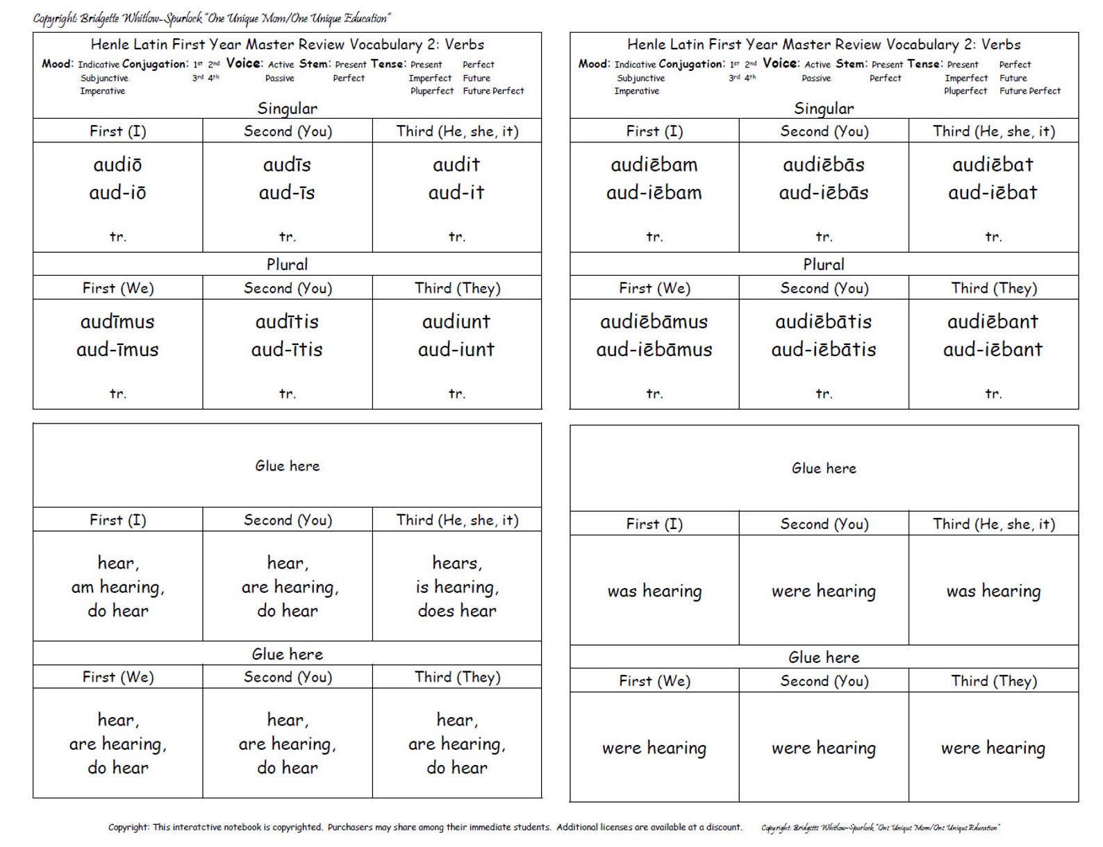 Henle Latin First Year Interactive Notebook Part 1 (challenge A Aligned ...