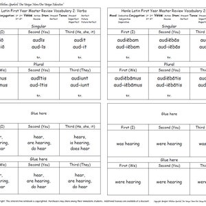 Henle Latin First Year Interactive Notebook Part 1 (challenge A Aligned ...