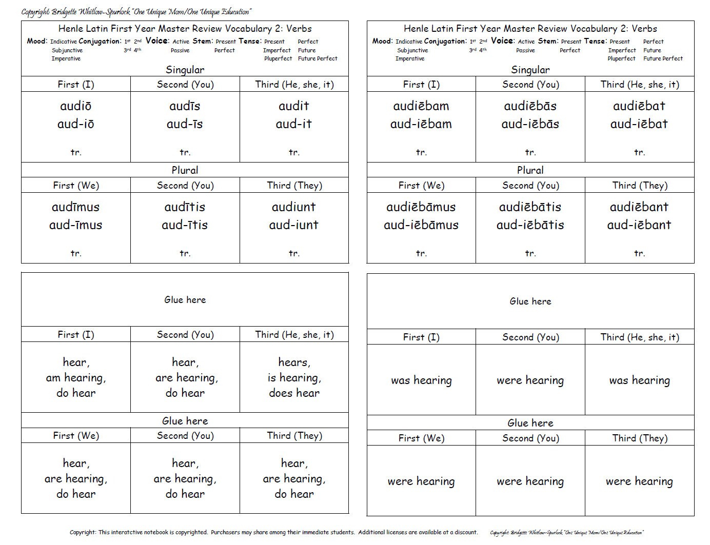 Henle Latin First Year Interactive Notebook Part 1 (challenge A Aligned ...