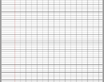 Modified French Ruled Paper (seyes Ruled) With Shading - Etsy