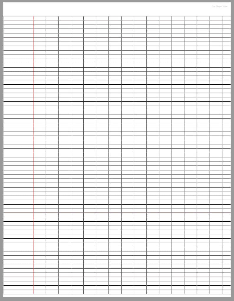 Modified French Ruled Paper (seyes Ruled) - Etsy